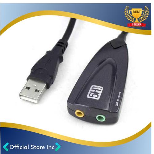 Jual Sound Card USB Kabel Colokan Jack Audio Laptop PC Headset Mic ...