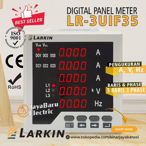 Jual Power Multi Ampere Volt HZ Meter Digital 3Phase 5Row LARKIN LR-3UIF35 - Jakarta Barat ...