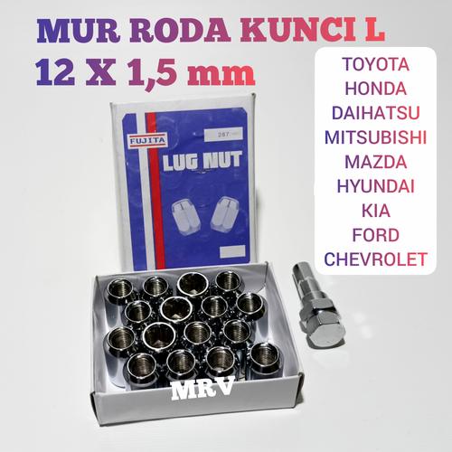 Jual MUR BAUT RODA VELG BAN MOBIL KUNCI L FUJITA UKURAN 12x1.5 mm - Kab ...