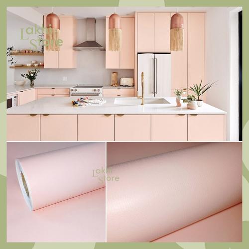 Jual Stiker Dekorasi Meja Kitchen Set Polos Peach Wall Sticker Uk 1 ...