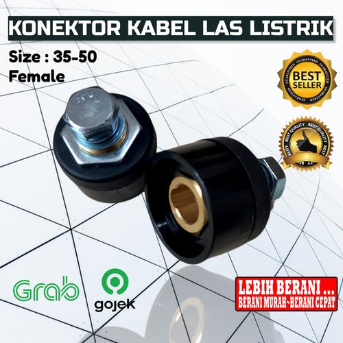 Jual konektor las listrik female / connector las listrik female 35-50 ...