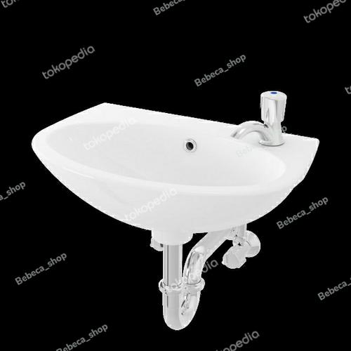 Jual Wastafel TOTO LW 246 J W/F Putih Complete Set Kran T205QN Packing ...