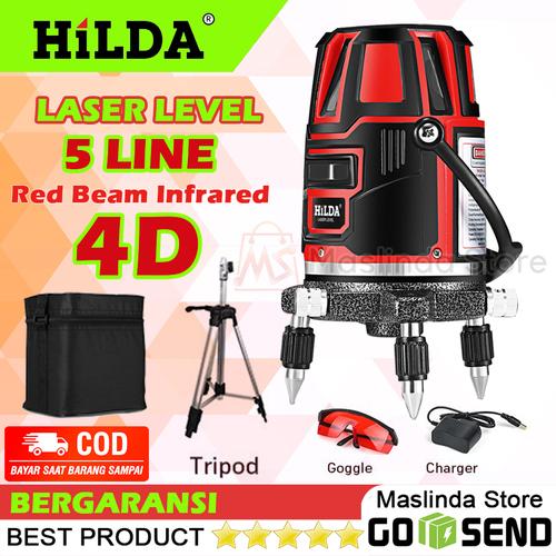 Promo Hilda Laser Level 5 Line Meteran Garis Leveling Alat Ukur ...