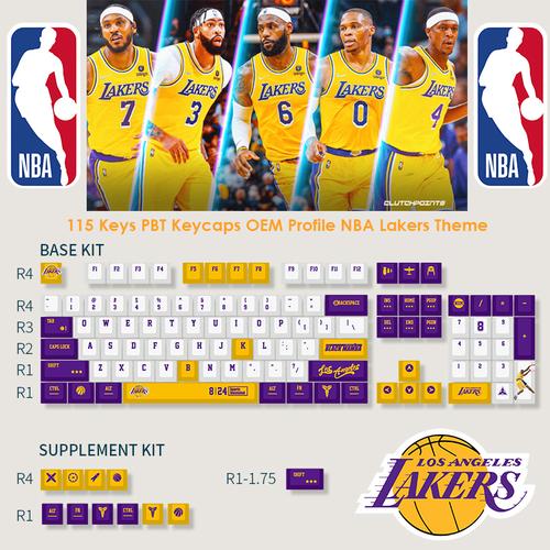 Jual PBT Dye Sub NBA Lakers Keycaps 115 Keys OEM Profile - Jakarta ...