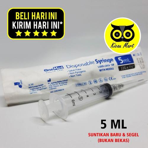 Jual SUNTIKAN SPUIT 5 ML 5ML CC JARUM SUNTIK INJEKSI VITAMIN OBAT ...
