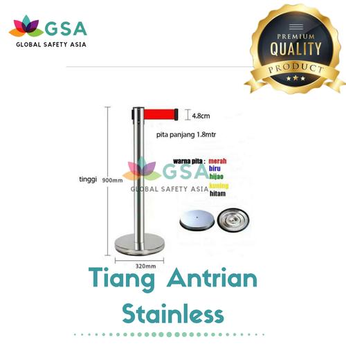Promo Tiang Antrian Standing Barrier Railing Stand Pembatas Antrian ...