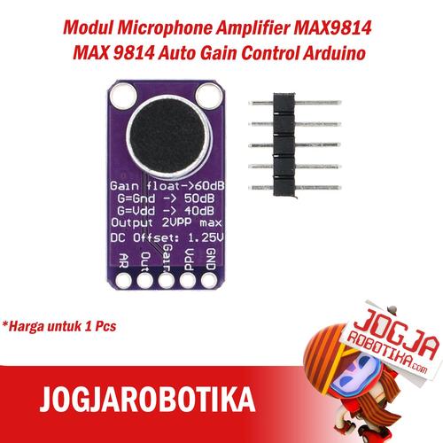 Jual Modul Microphone Amplifier MAX9814 MAX 9814 Auto Gain Control ...