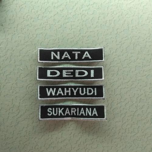 Jual emblem patch nama kotak bordir satuan sekolah, seragam, custom ...