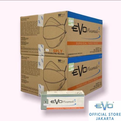 Jual Masker Evo Plusmed 5ply Putih Kartonan /EvoPlusmed 4D Surgical ...