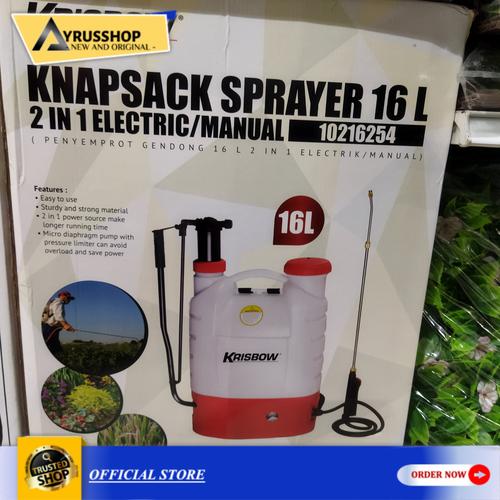 Jual Krisbow Alat Semprot Sprayer Gendong Electric Manual 16L ...