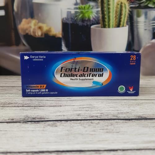 Jual Forti D-1000 Box 28 Kapsul Lunak - Vitamin D3 1000 IU - Kota Medan ...