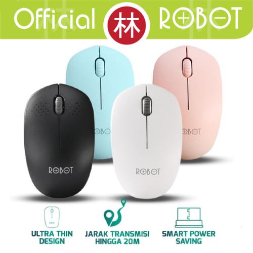 Promo Robot M210 2.4G Wireless Optical Mouse - Biru Muda JKT - Jakarta ...