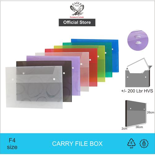 Jual EAGLE Carry File Box Tebal 2 Cm F4 (Folio) Map Dokumen Oval 2 ...