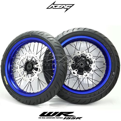 Jual BAN SET/BANSET SUPERMOTO WR155 ROSSI BLUE TROMOL EXPEDITION MAXXIS ...