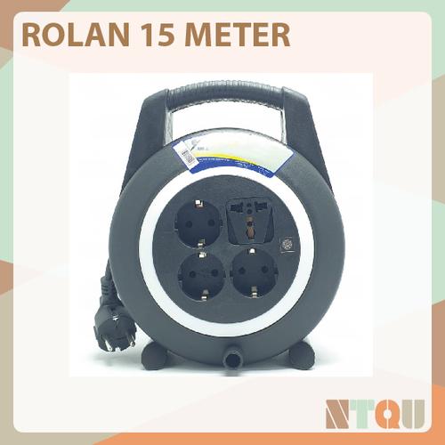 Jual KABEL ROLAN GULUNG COLOKAN LISTRIK KABEL ROL STOP KONTAK BOX 15M ...
