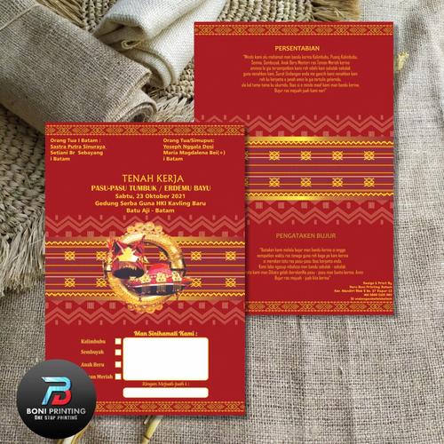 Jual Undangan Karo Premium - Kota Batam - Percetakan Boni Printing ...