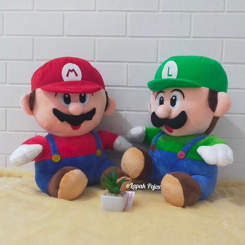 Jual Boneka Super Mario Bros & Luigi Big Size High Quality - Merah ...