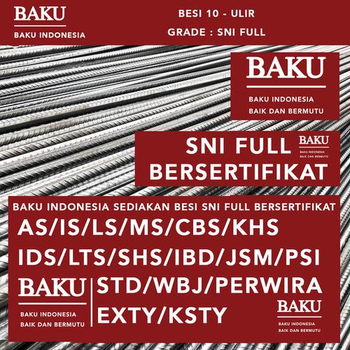 Jual Besi 10 D SNI Full / Besi 10 Ulir Full SNI / Besi Beton 10mm Ulir ...