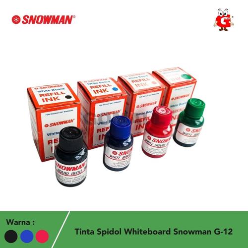 Jual Tinta Spidol Whiteboard SNOWMAN (White Board Marking Ink) - Kota ...