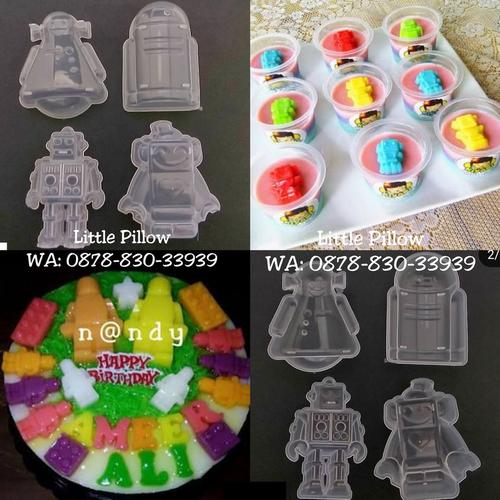 Promo (ROBOT BENING)Cetakan Puding Robot-Cetakan Nasi Karakter Robot ...