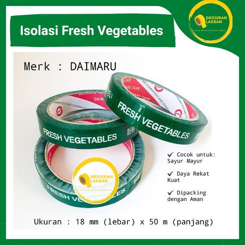 Promo Isolasi FRESH VEGETABLES Lakban Daimaru 18mm x 50m Sayur ...