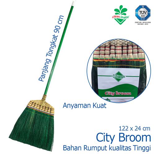 Promo Sapu Lantai Sapu bahan rumput Sapu Rumah City Broom 990207 Clean ...