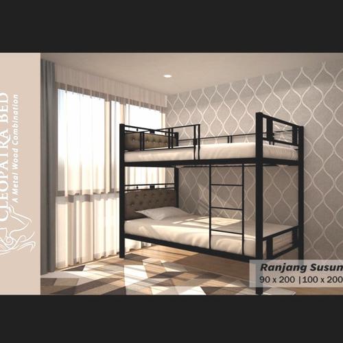 Jual CLEOPATRA Bunk Bed ranjang susun BESI 90x200 atau100x200 tinggi ...