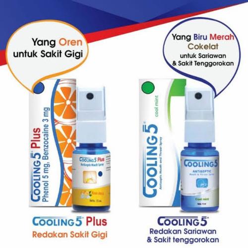 Jual cooling 5 spray sakit gigi coling colling 15ml - fresh mint ...