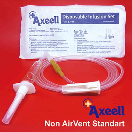 Jual Infuset dewasa / Infusion set Non AirVent Standard - Model Axeell ...