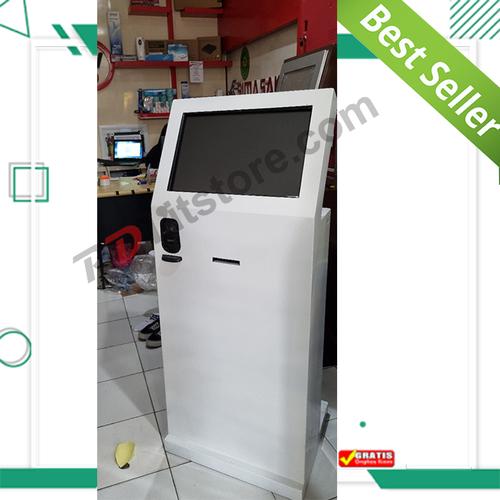 Jual lemari mesin antrian kios display plat besi kios k touch screen ...