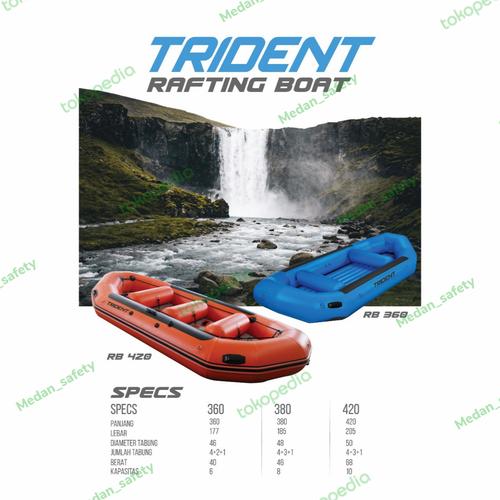 Jual TRIDENT Rafting Boat / Perahu Karet Rafting Kapasitas 8 Orang ...