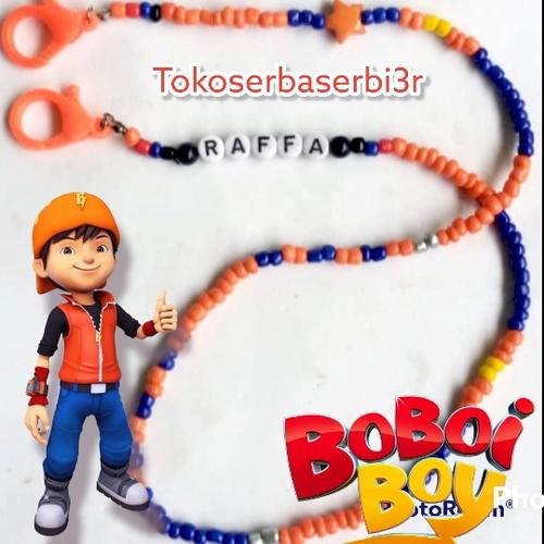 Jual kalung/ Strap masker anak tema boiboboy ( bisa request nama/warna ...
