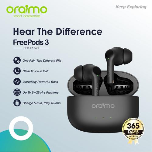 Jual Oraimo TWS Bluetooth Freepods 3 OEB-E104D Wireless Oraimo Earphone ...