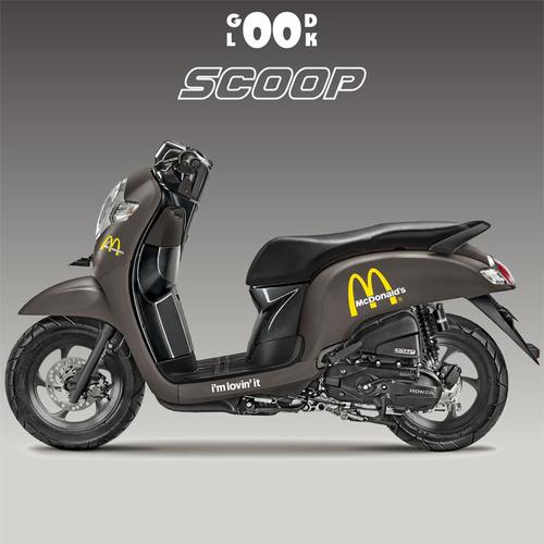 Jual STICKER STIKER CUTTING SCOOPY GENIO McDONALDS MCD - kuning putih ...