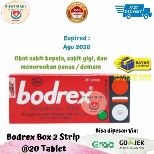Jual bodrex box 20 tablet, obat sakit kepala, demam dan sakit gigi ...