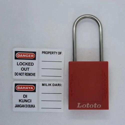 Jual Gembok Safety Loto Padlock Safety Lockout Tagout LOTOTO LS31 Merah ...