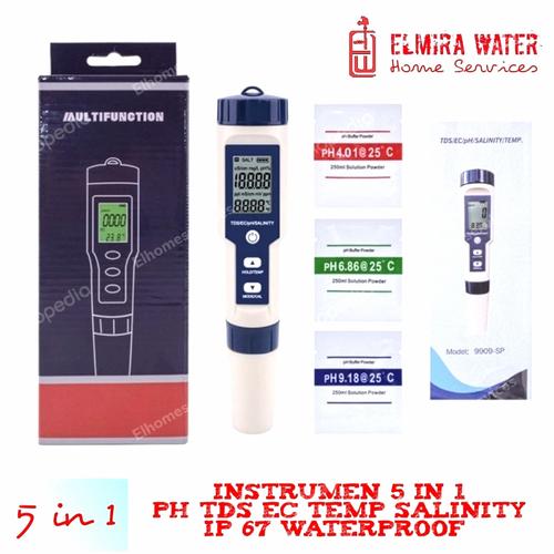 Jual PH TDS EC TEMP SALINITY 5 IN 1 ALAT UKUR KUALITAS AIR DIGITAL ...