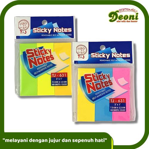 Jual TJ 631 Sticky Notes 75x25mm 300 Lembar - Kota Bandar Lampung ...