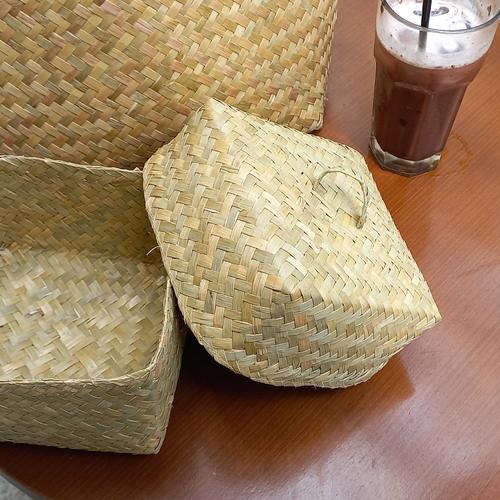 Promo Keranjang/Kotak/Box/besek/bingkisan/hampers/parcel anyaman purun ...