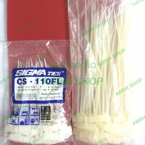 Jual KABEL TIES TALI TIES TIRAP LABEL 10CM 10 CM SIGMA CS-110FL 20CM ...