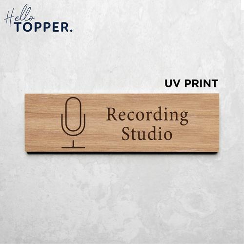 Jual Signage Recording Studio Sign Board UV Print Kayu -Kyoto Style ...