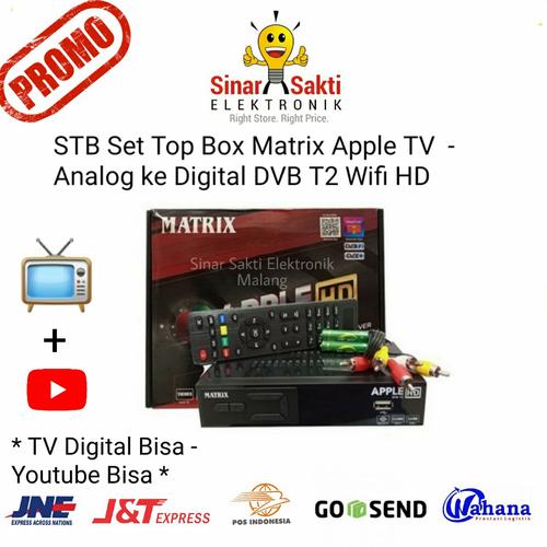 Jual STB Set Top Box Matrix Apple TV Analog ke Digital DVB T2 Wifi HD ...