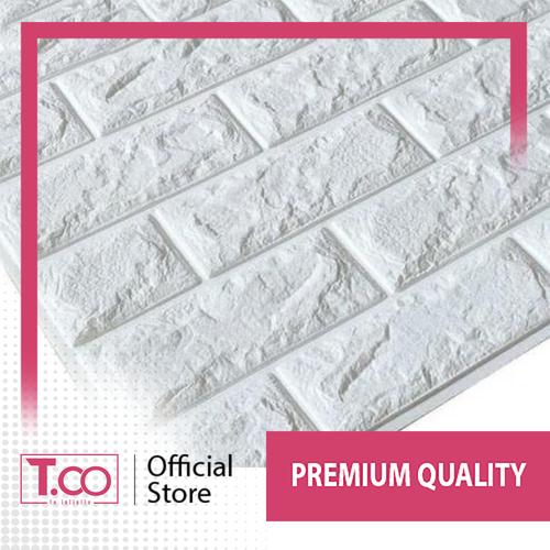Jual Wallpaper 3D Sticker 70x77cm Bata Putih | Corak | Batu Alam ...