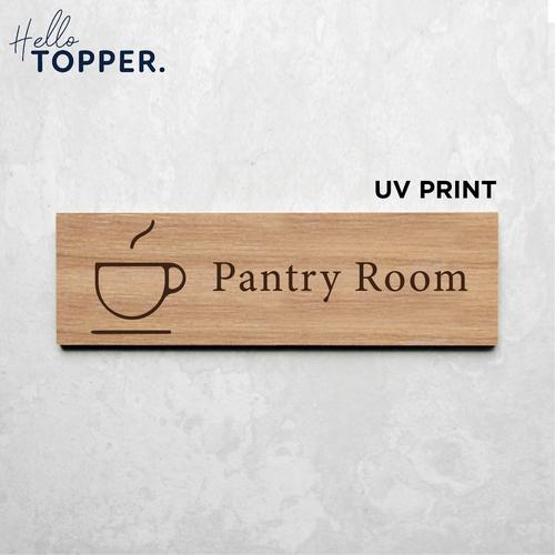 Jual Ruang Pantry Sign Board UV Print Kayu - Kyoto Style Signage ...