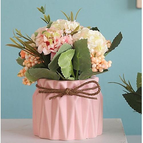 Jual pajangan bunga palsu artificial dengan pot pink quality import ...