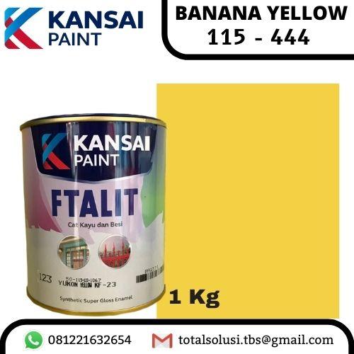Jual Cat Besi dan Kayu FTALIT Gloss ukuran 1KG Banana Yellow - 444 ...