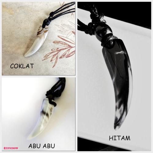Promo Robagin kalung gigi taring putih coklat kg16 - Hitam - Kota ...