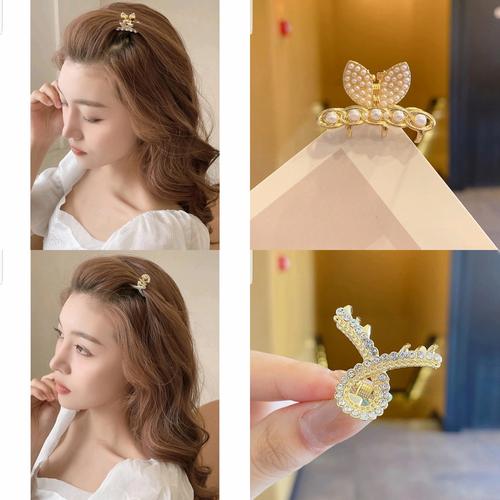 Jual Jepit Rambut Kecil Aksen Mutiara dan Kristal Jepitan Kecil Cute ...