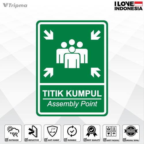 Jual Rambu Titik Kumpul Assembly Point 35cm x 50cm Plat Alumunium ...