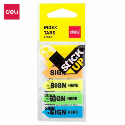 Jual DELI EA11302 SIGN HERE STICKER STICKY NOTE FLAG STIKER TANDA ...